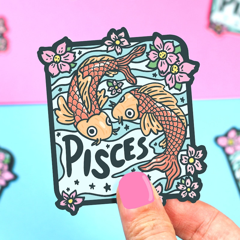Pisces Fish Stickers - Etsy