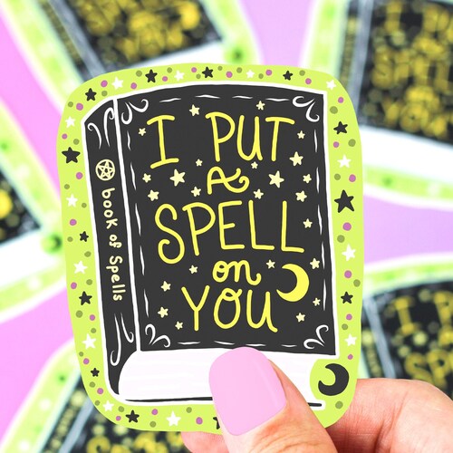 Spell Book Sticker Vinyl Decal Witch Sticker Halloween - Etsy