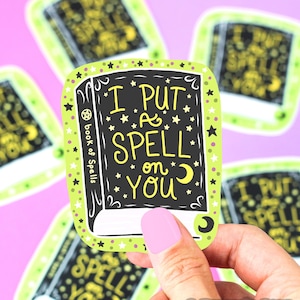 Spell Book Sticker Vinyl Decal Witch Sticker Halloween - Etsy