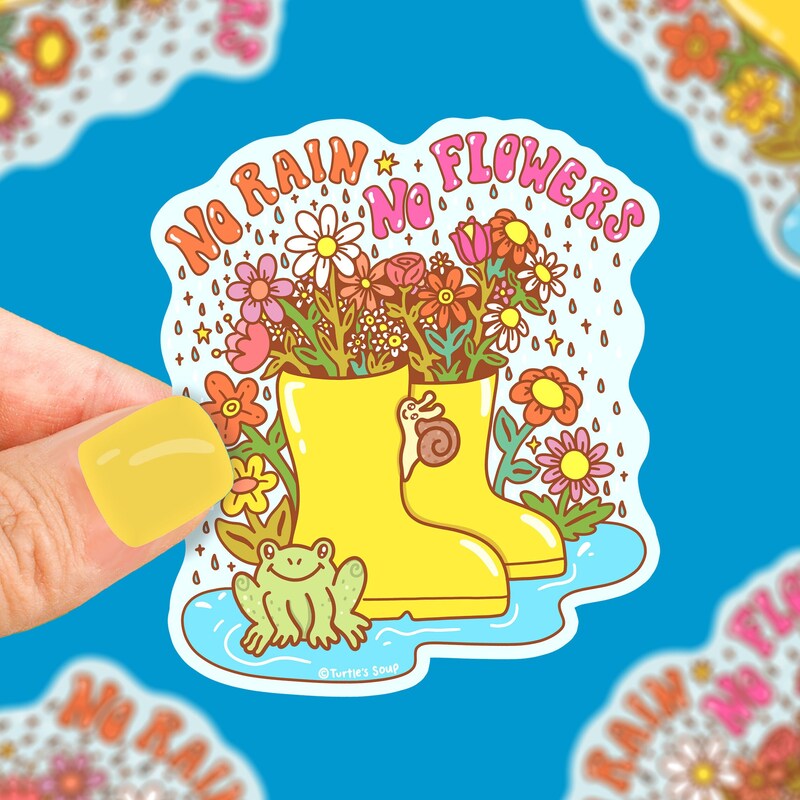 No Rain No Flowers - Etsy