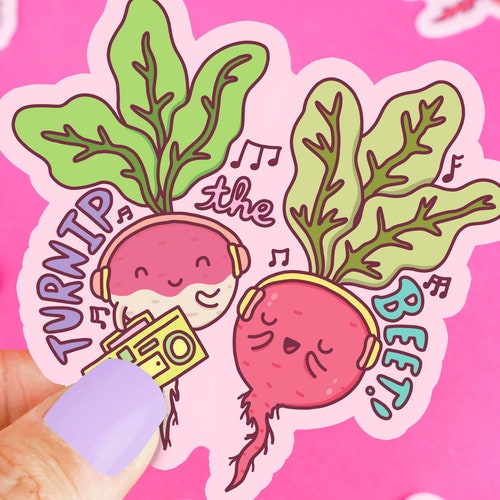 Beet Sticker Party Stickers Food Puns Foodie Gift Farmer - Etsy