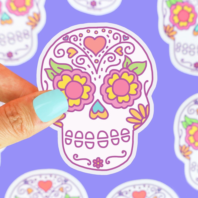 Sugar Skull Decal - Etsy