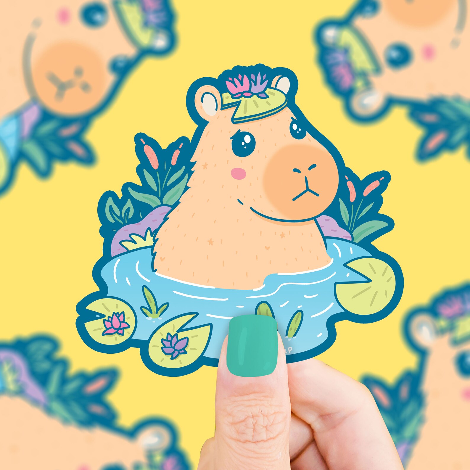 Capybara Vinyl Sticker Waterproof Sticker for Water Bottle - Etsy