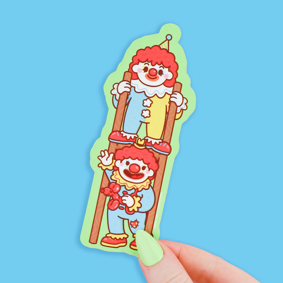 Happy and Sad Clowns Bookmark, Bookish Gift, Certified Clown, Reader ...