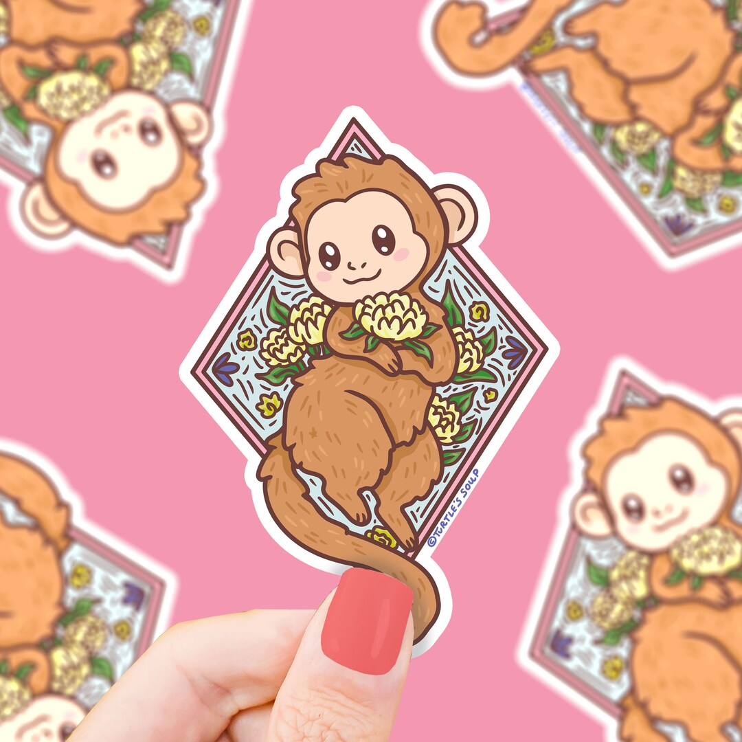 Year of the Monkey Chinese Zodiac Lunar New Year Vinyl Sticker - Etsy