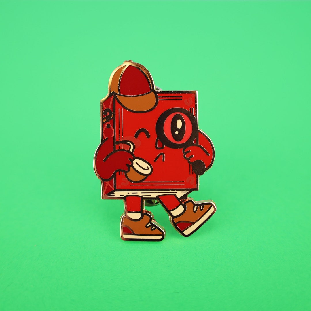 Mystery Book Detective Enamel Pin - Etsy