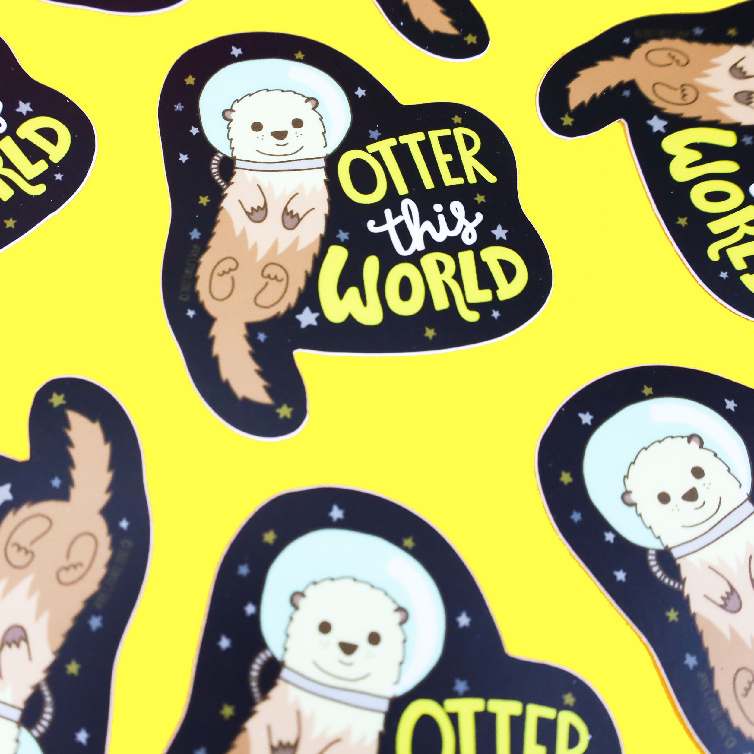 Otter Sticker Otter Space Colorful Stickers Vinyl Decal - Etsy