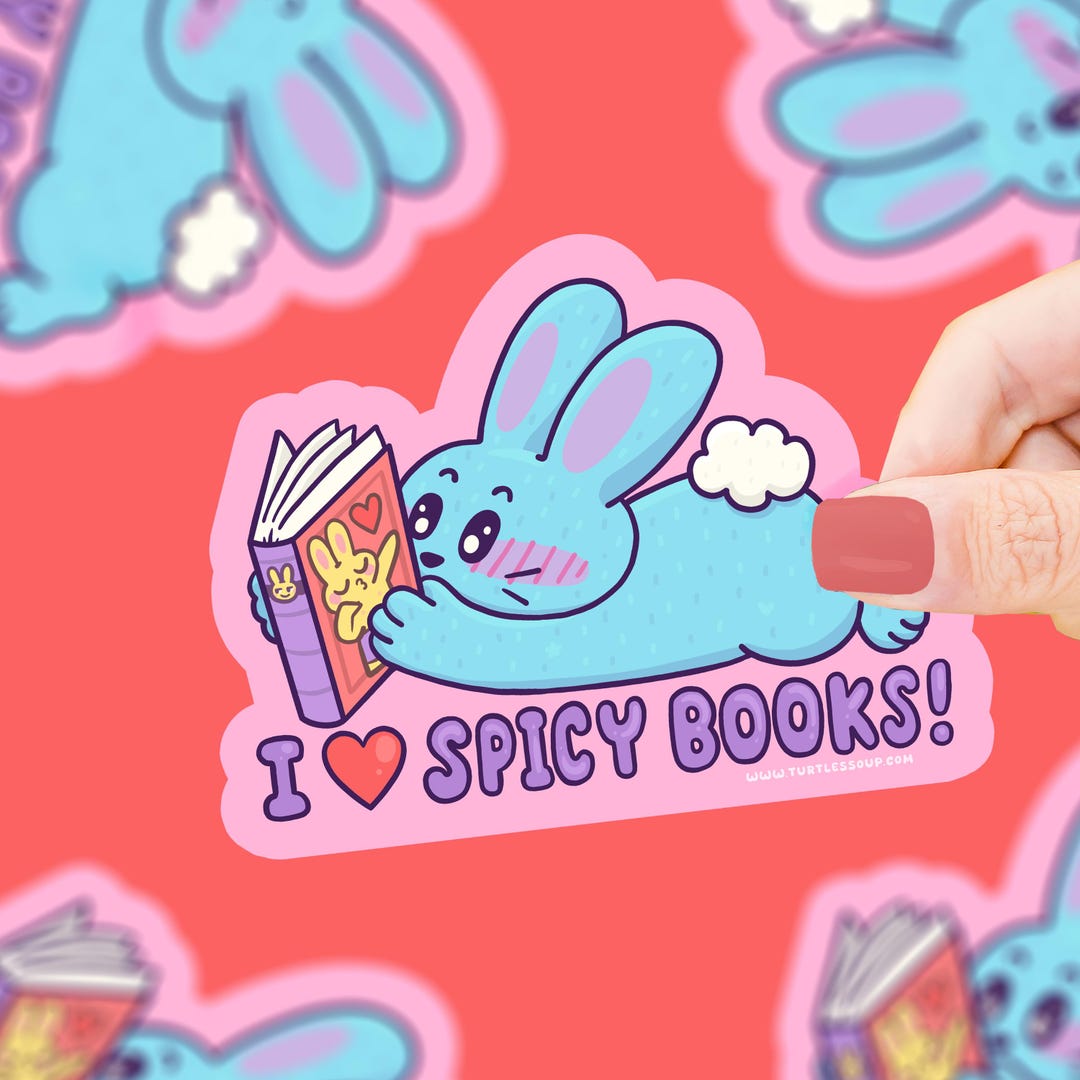 Spicy Books Bunny Vinyl Sticker: Romantasy Smut Reader - Etsy