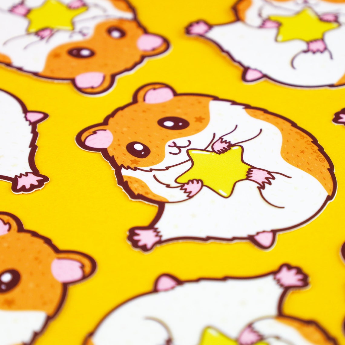 Ultra Super Cute Hamster Vinyl Decal Sticker Adorable Pet - Etsy