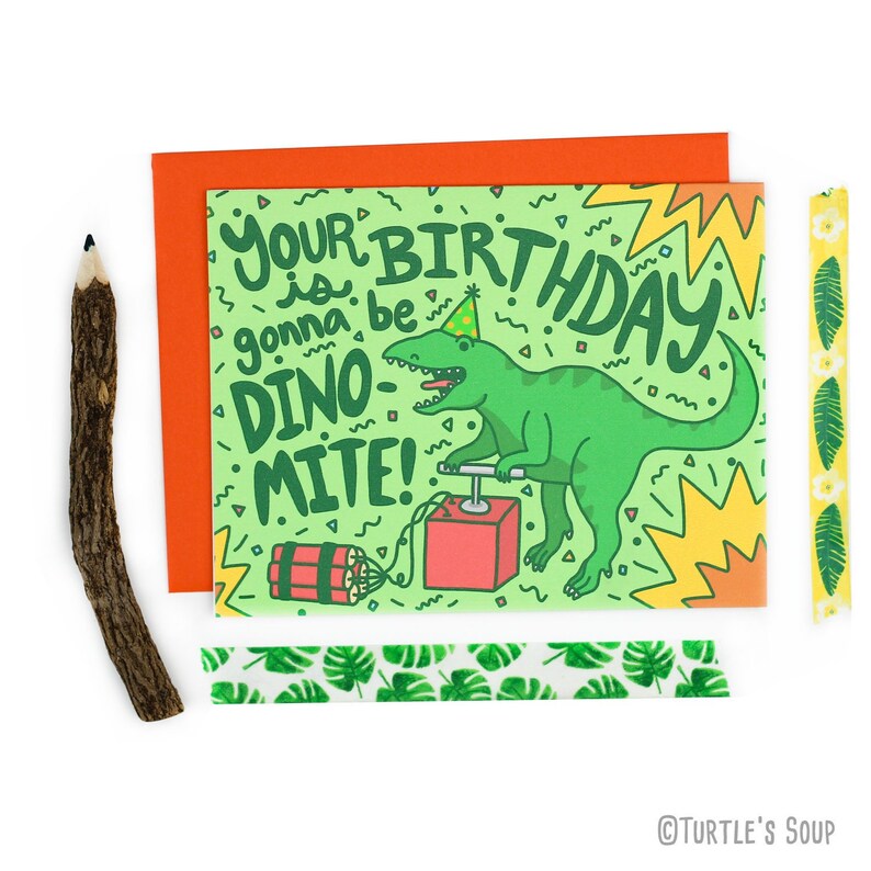 Dinosaur Birthday Card Funny Birthday Card T-Rex T Rex | Etsy