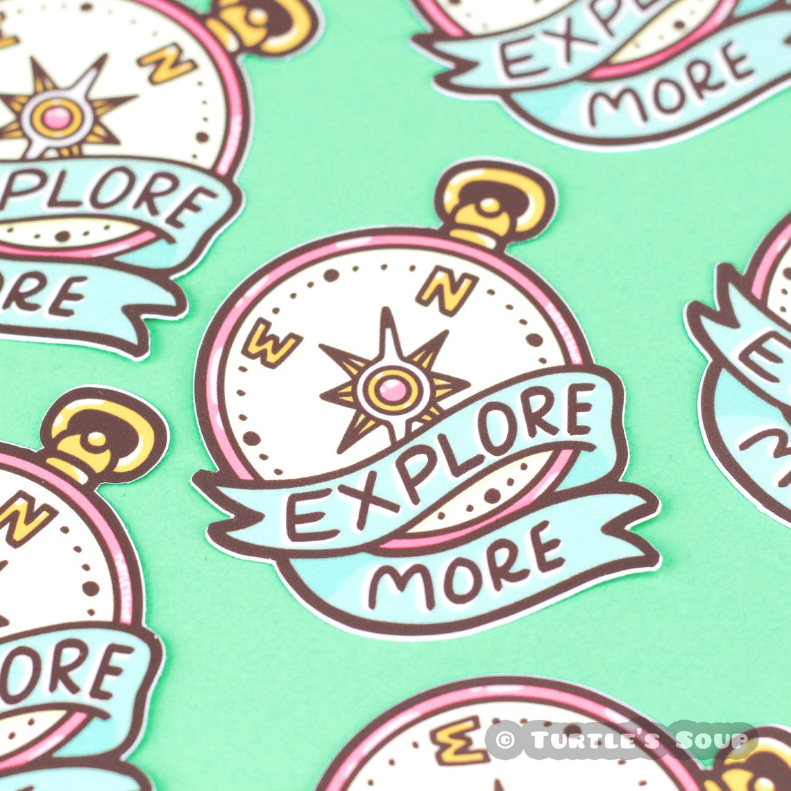 Outdoorsy Sticker Explore More Vinyl Stickers Gift for Men | Etsy