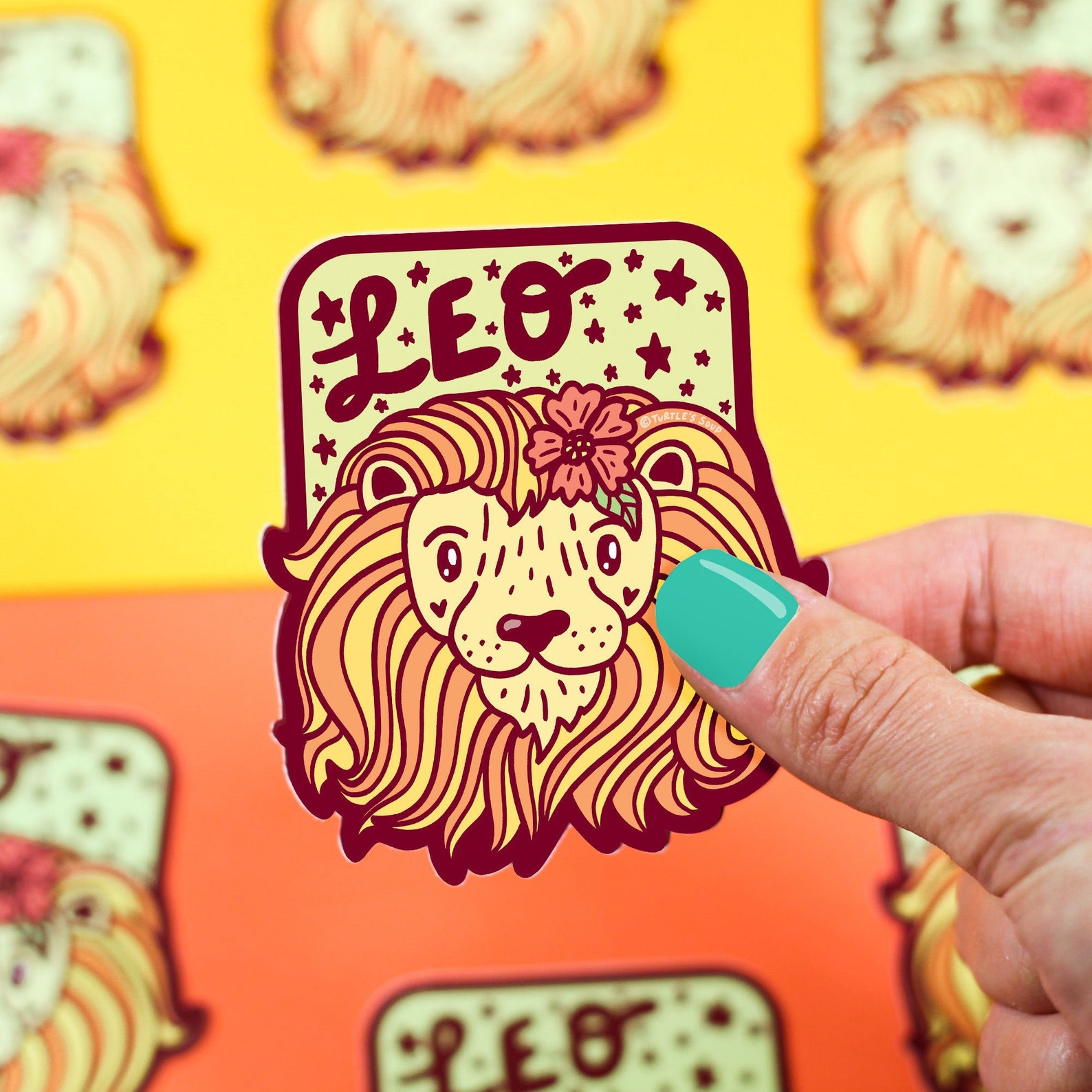 Leo Vinyl Sticker Cute Sticker Waterproof Laptop Sticker - Etsy