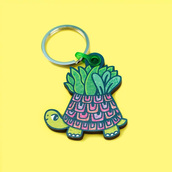 Wooden Turtle Planter - Etsy