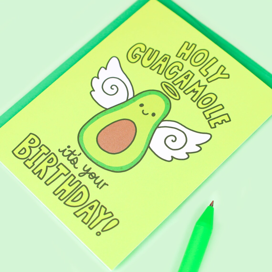 Guac Card Funny Birthday Card Avocado Bestie Card Holy - Etsy UK
