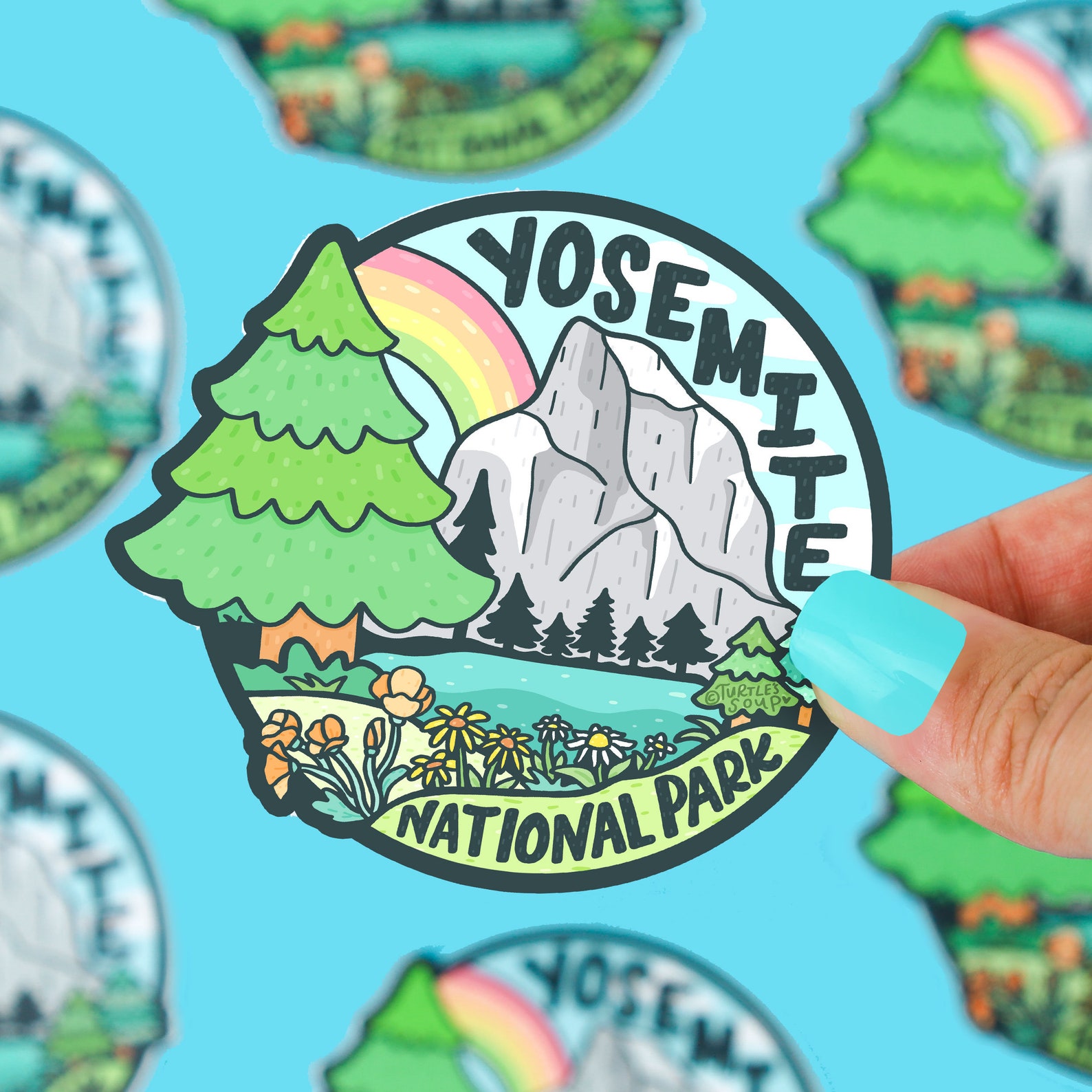 Yosemite Vinyl Sticker Outdoorsy Parks Hiking Camping - Etsy