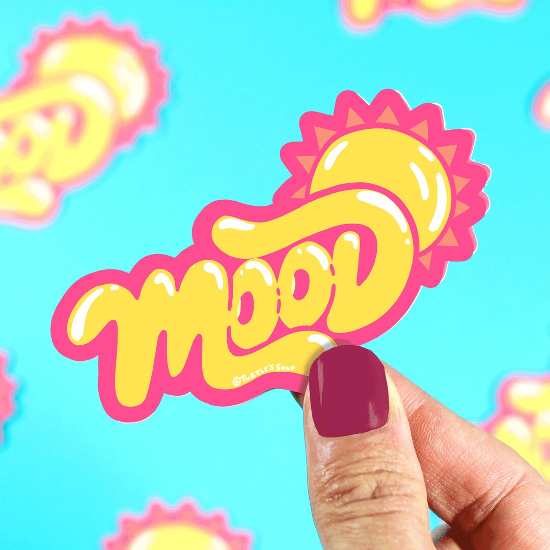 Sunny Mood Vinyl Sticker, for Water Bottle, Laptop, Cups, Sticker ...