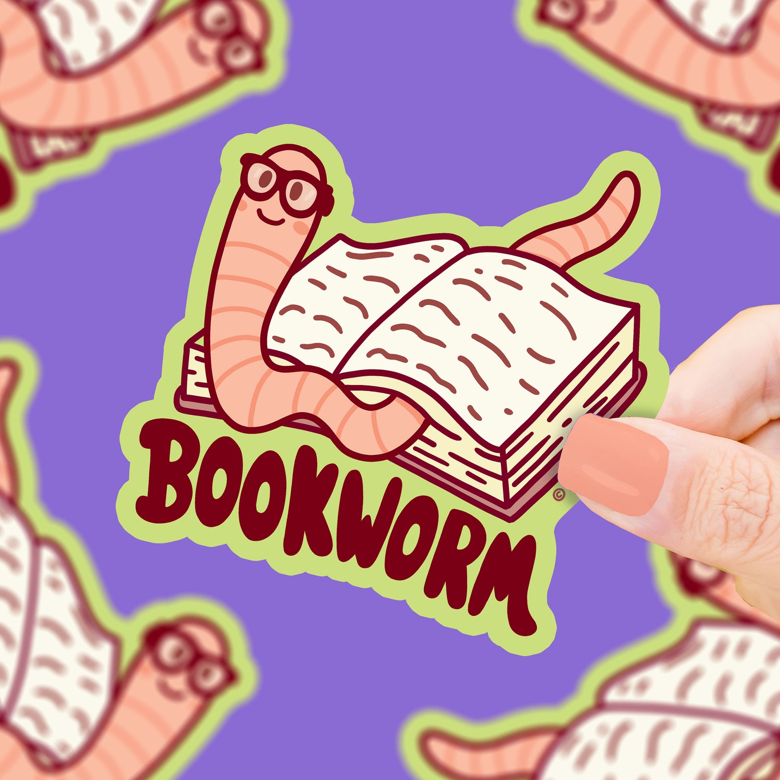 Nerdy Stickers Bookworm Funny Vinyl Stickers Literary - Etsy