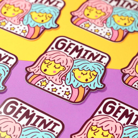Stickers, Labels & Tags Paper & Party Supplies Stickers Gemini Sticker ...