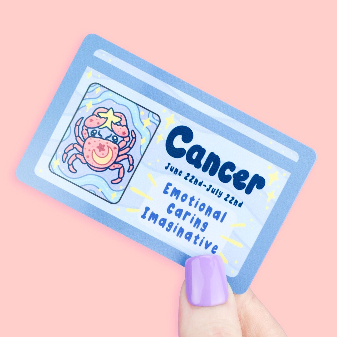 Cancer Zodiac Parody ID Card: Funny Horoscope Novelty Collectible - Etsy