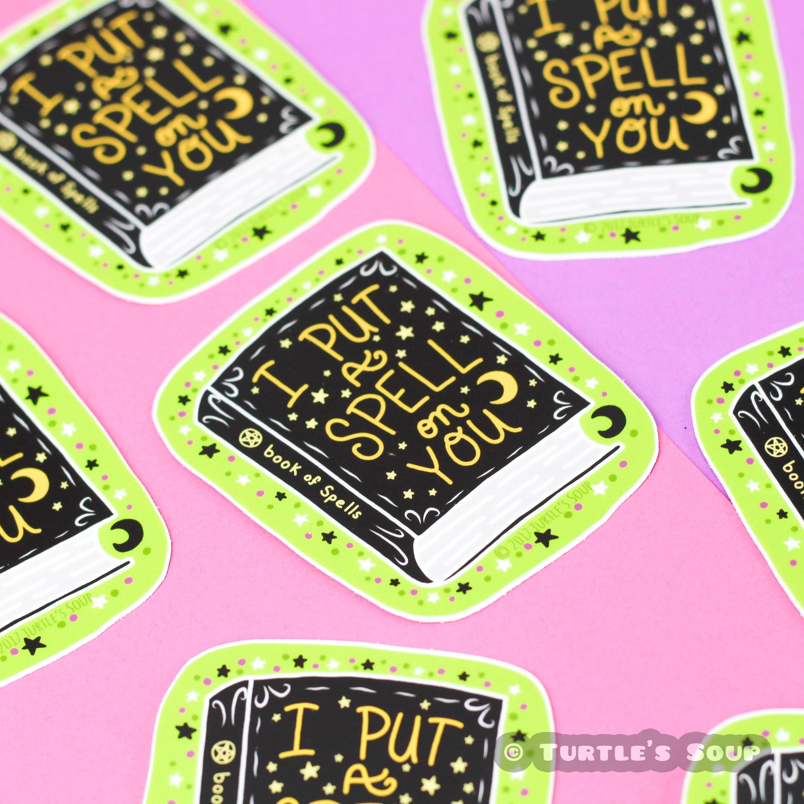 Spell Book Sticker Vinyl Decal Witch Sticker Halloween - Etsy