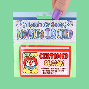 Certified Clown Fake Driver's License: Funny Parody ID Card - Etsy