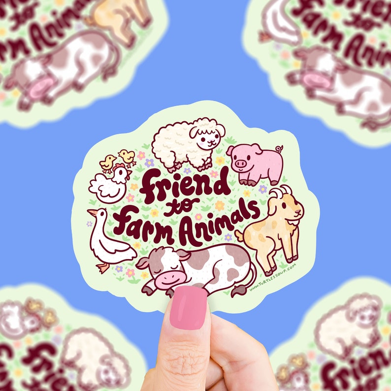 Friend to Farm Animals Sticker, Cute Vinyl Sticker, Farm Stickers, Good ...