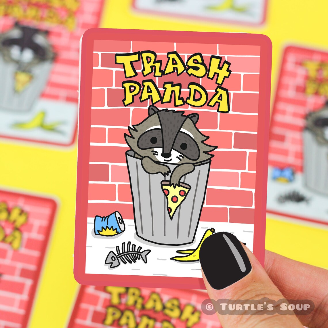 Funny Stickers Trash Panda Raccoon Sticker Graffiti Art | Etsy