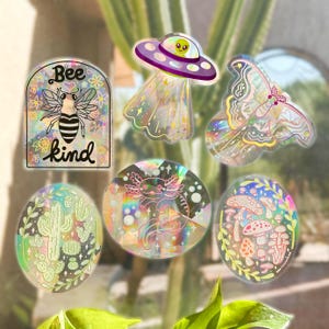 Axolotl Suncatcher Sticker, Rainbow Window Sun Catcher, Cute Sea ...
