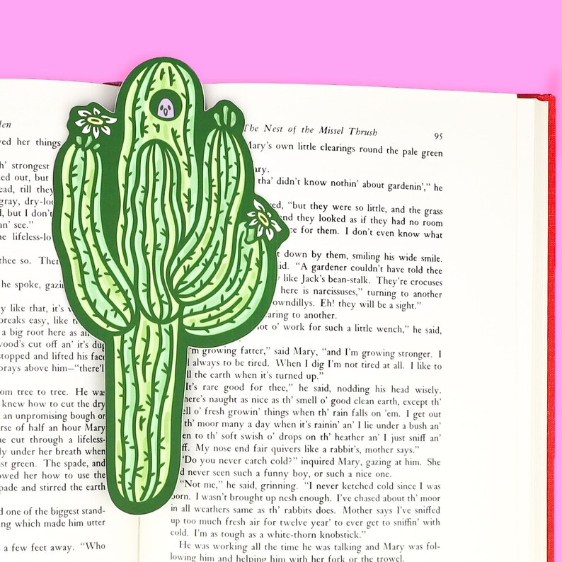 Saguaro Cactus Cardstock Bookmark, Book Lover Gift - Etsy