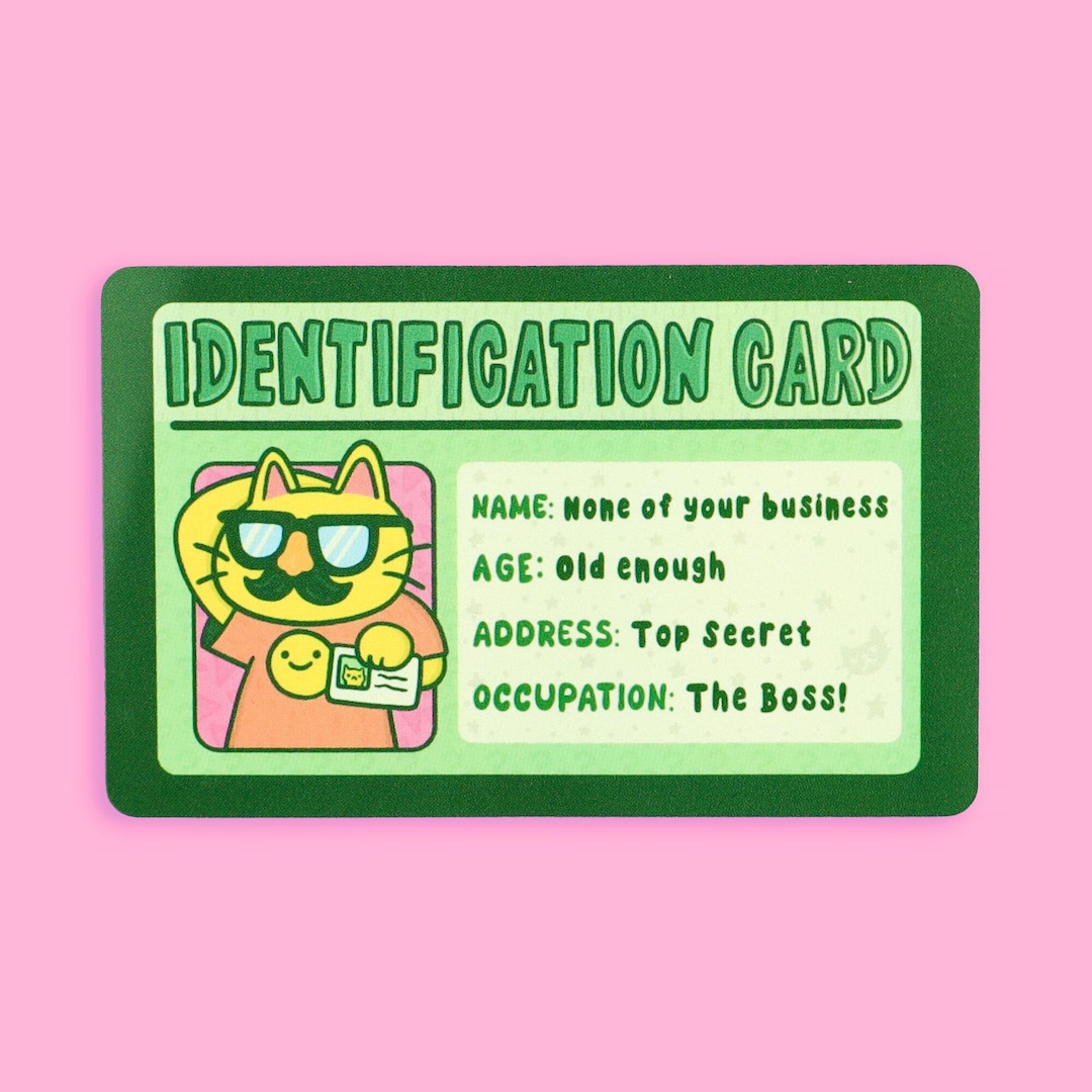 Boss Cat Parody ID Card, Funny Kitten Driver License, Novelty Gift - Etsy