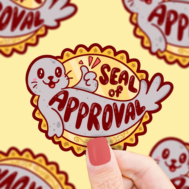 Seal of Approval Vinyl Sticker Ocean Animals Pun Funny - Etsy