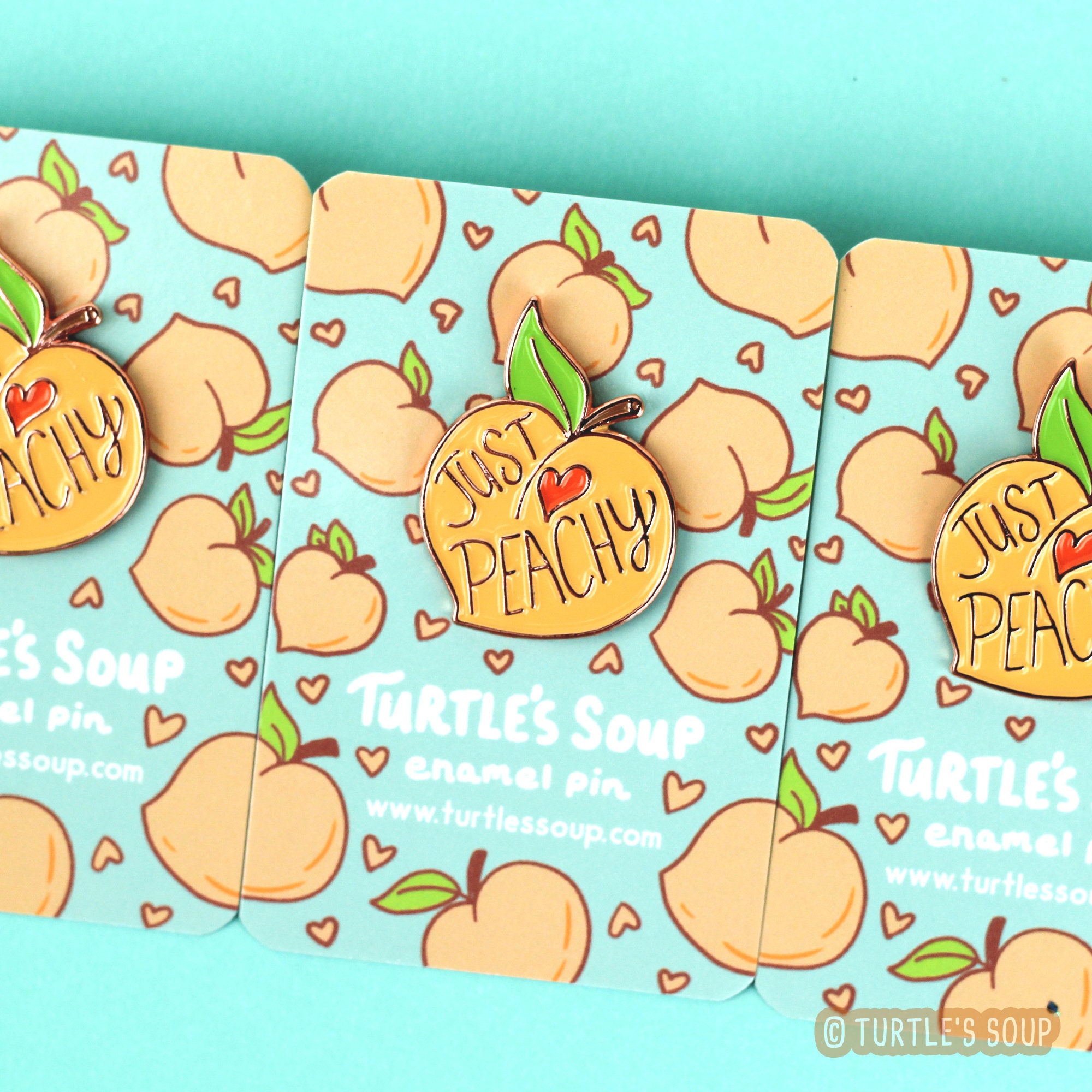 The Original Just Peachy Cute Peach Pin Soft Enamel Pin Etsy
