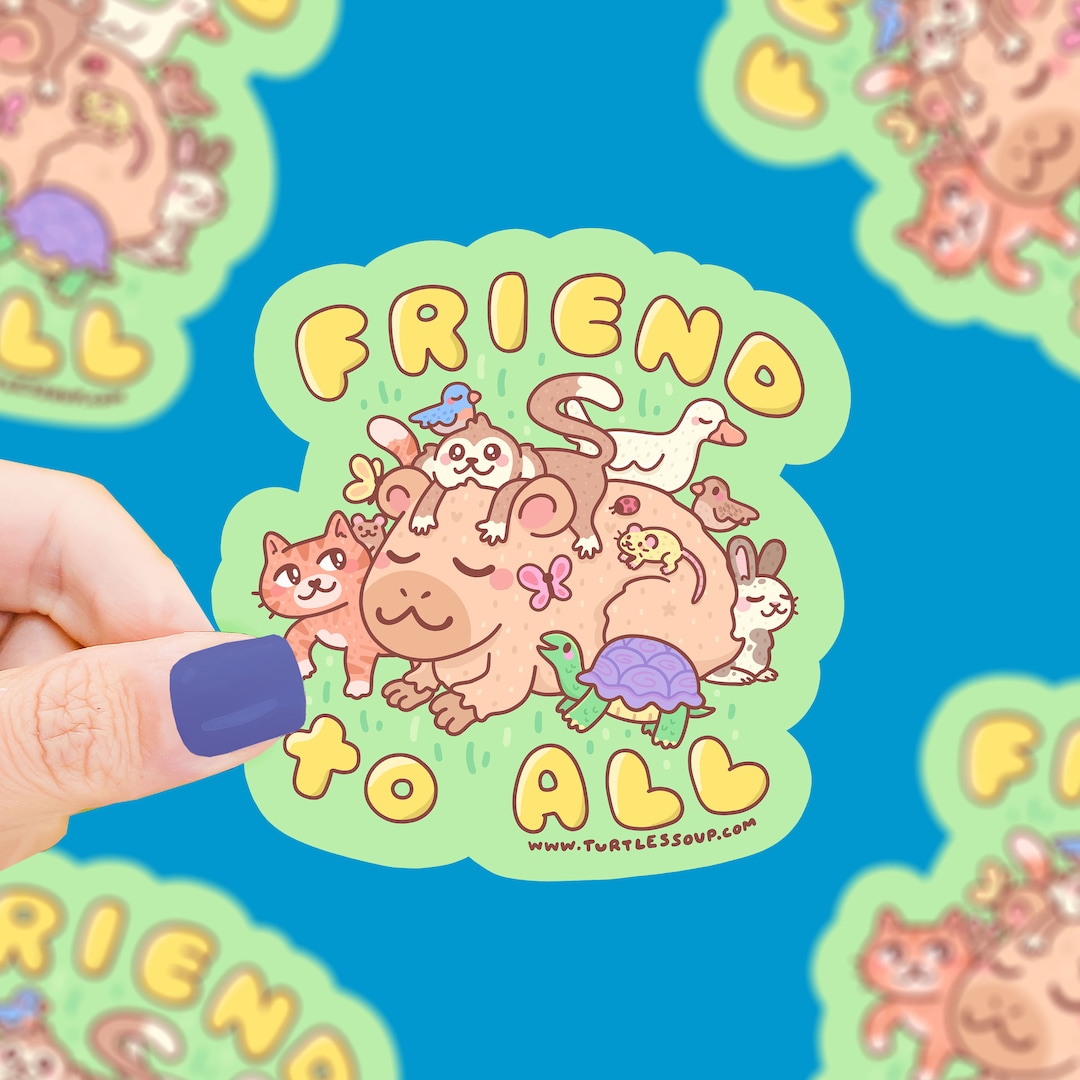 Friend to All Animals Sticker, Vinyl Sticker, Waterproof, Cute Sticker ...