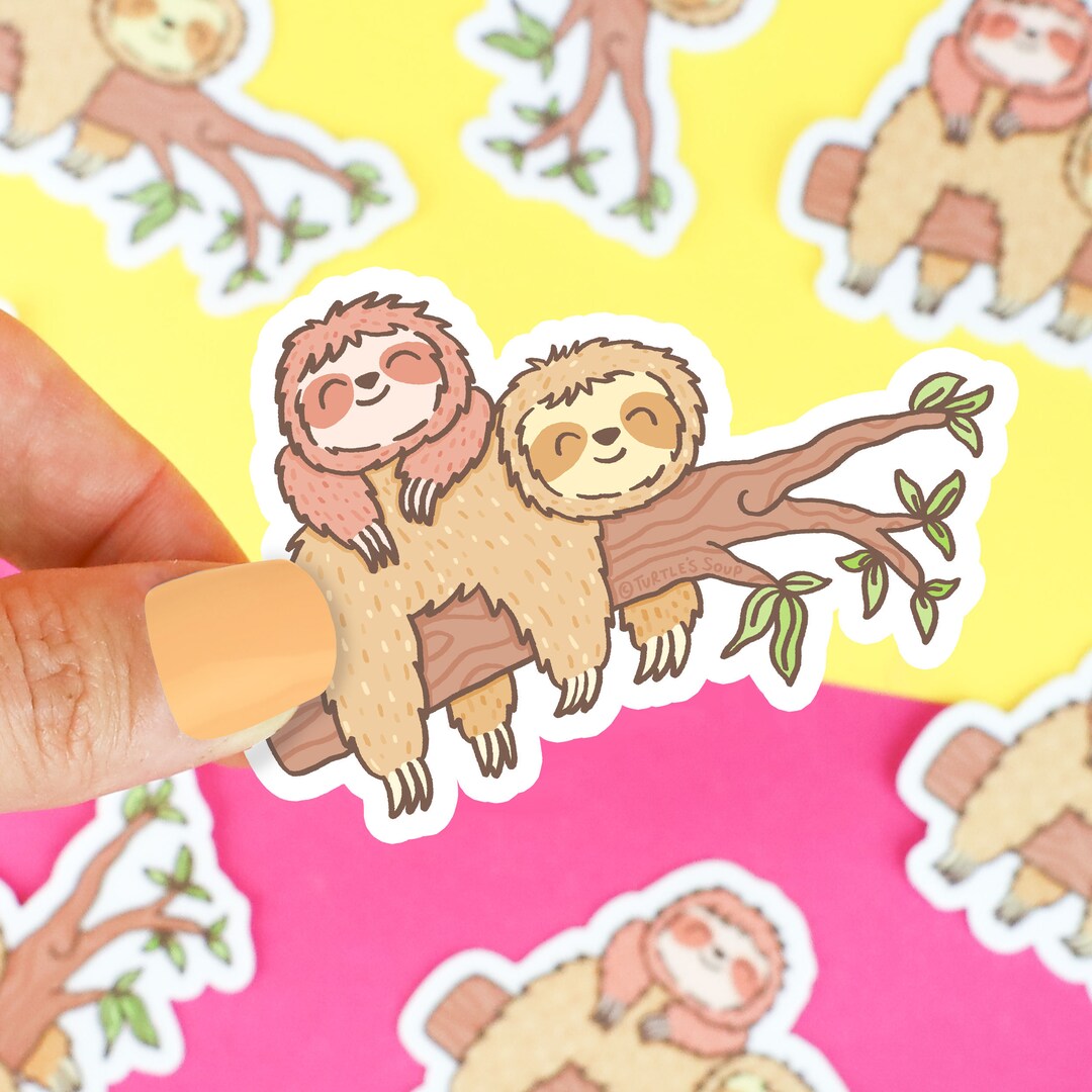 Best Friends Sloth Sticker, Cute Decal, Planner Sticker, Journal ...