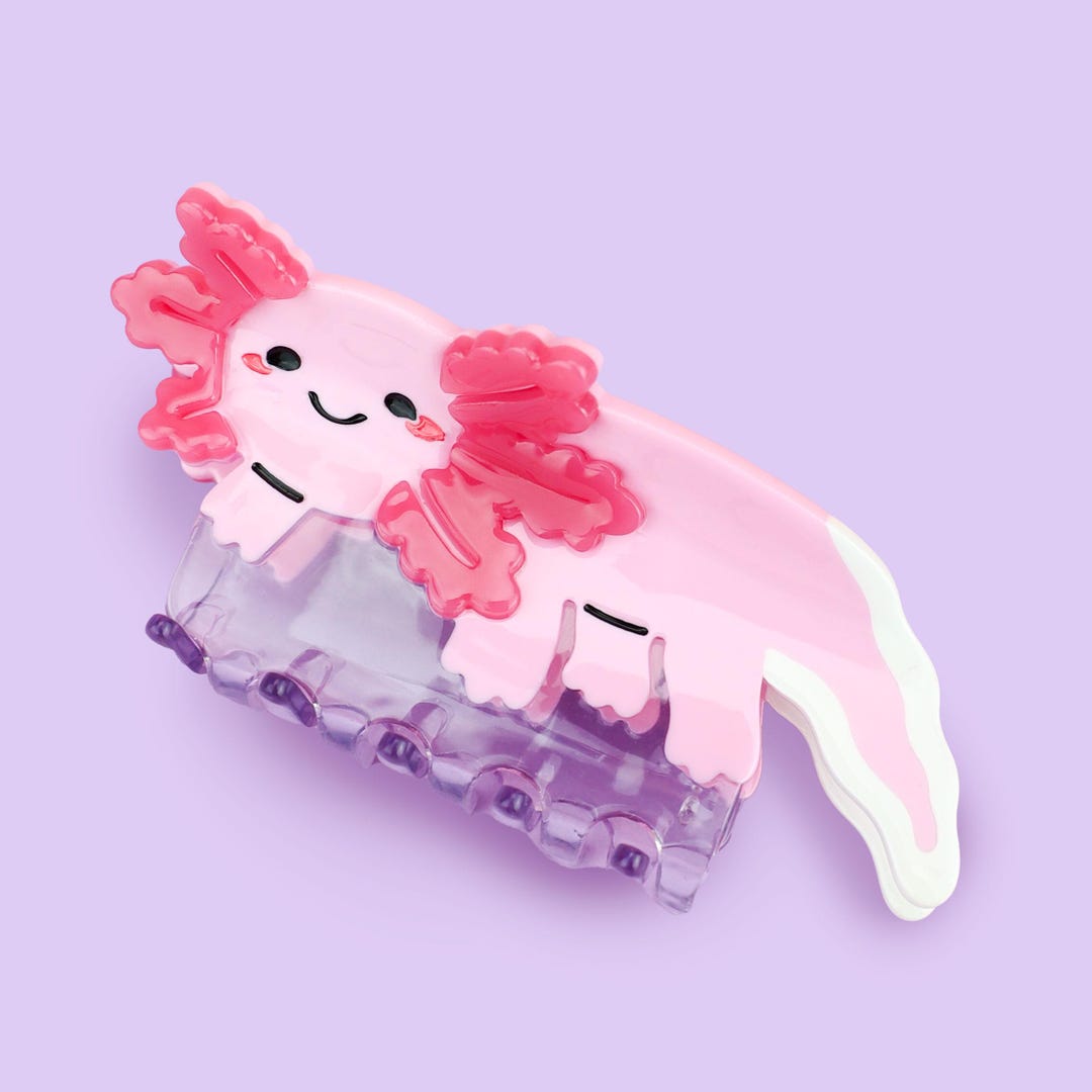 Axolotl Hair Claw, Cute, Hair Accessories, Sturdy, Colorful, Funny Hair ...