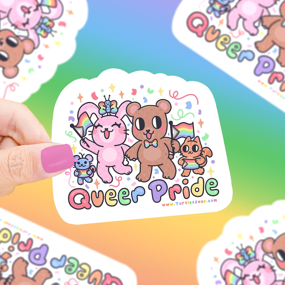 Queer Pride, Cute, Happy, LGBTQ, Teddy Bear, Bunny, Cute Animals, Queer ...