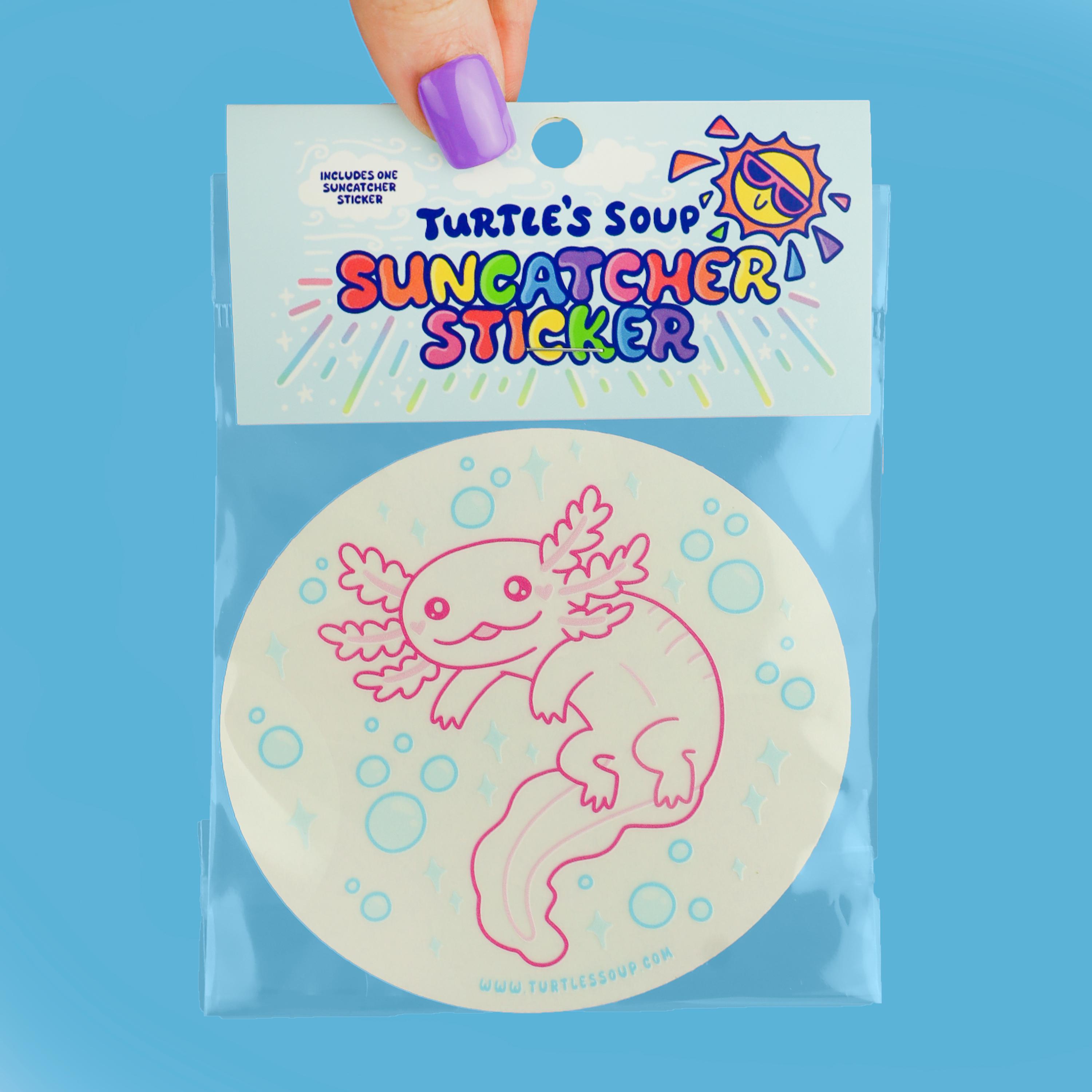 Axolotl Suncatcher Sticker: Rainbow Window Decal, Lightcatcher - Etsy