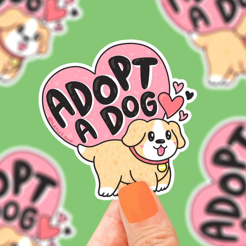 Adopt a Dog Vinyl Sticker Adopt a Pet Decal Foster Dog - Etsy
