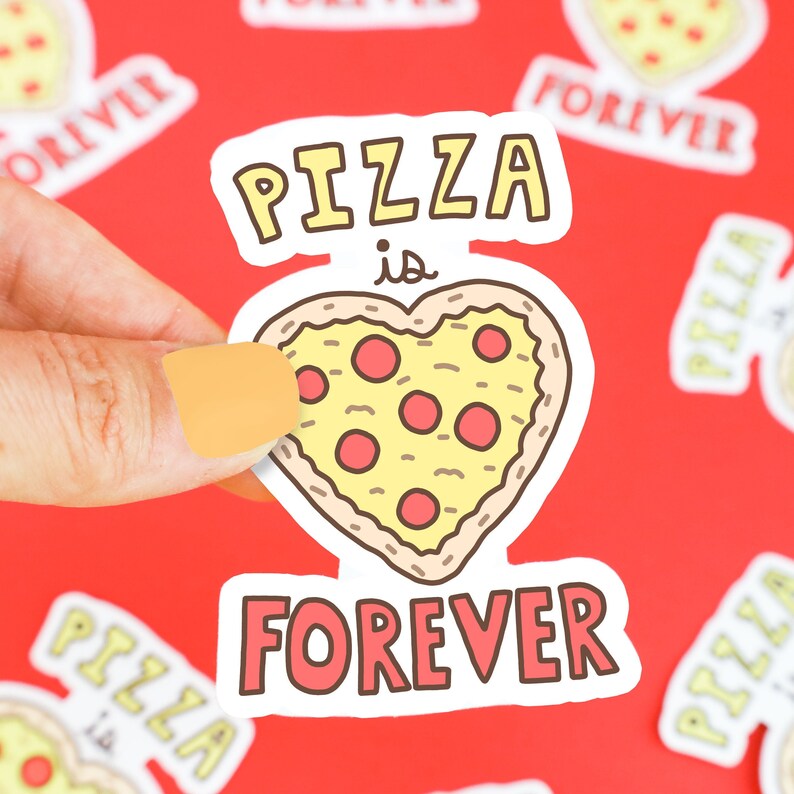 Funny Pizza Sticker Pizza Sticker Food Sticker Food Vinyl - Etsy