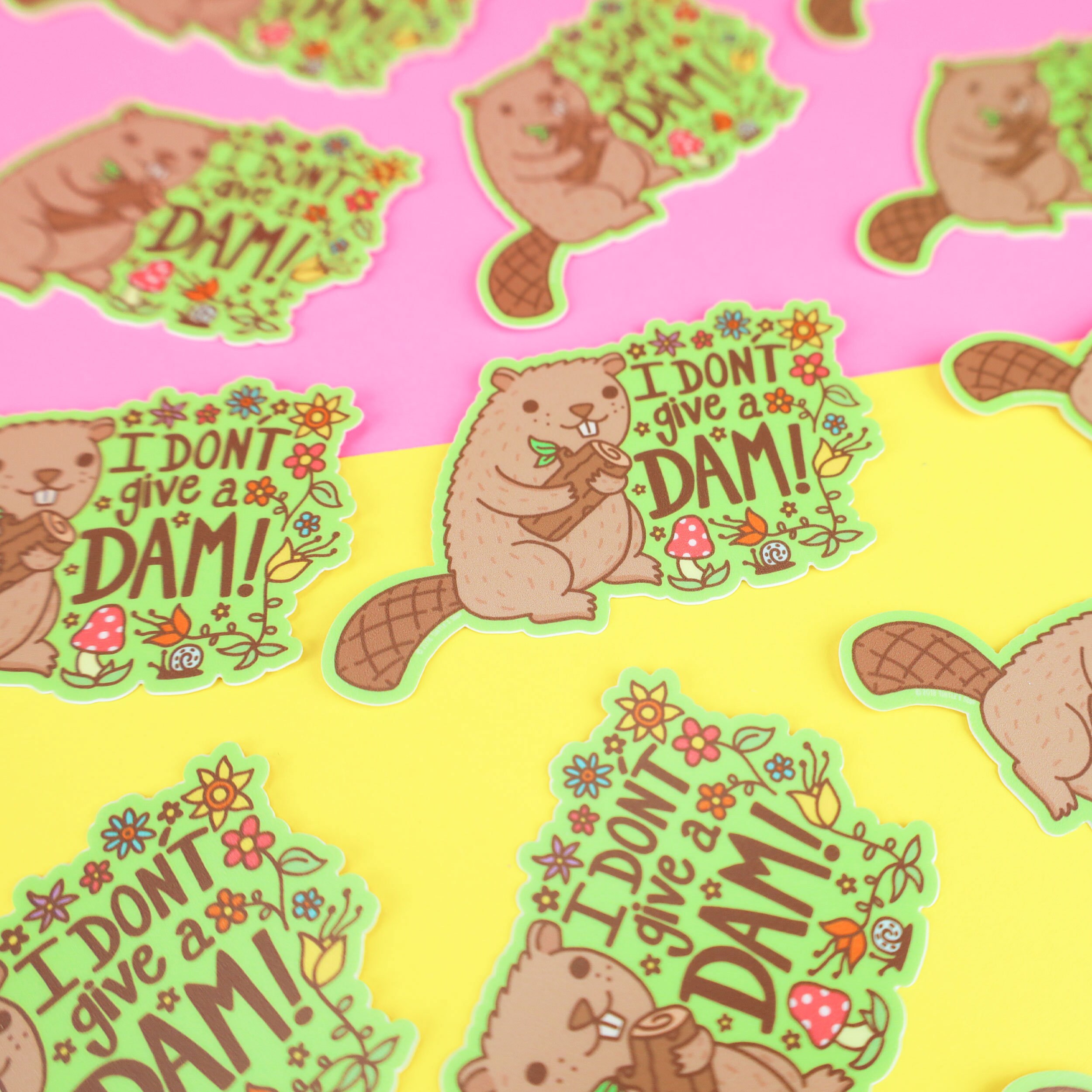 Funny Vinyl Stickers Beaver Sticker Woodland Animals Forest - Etsy