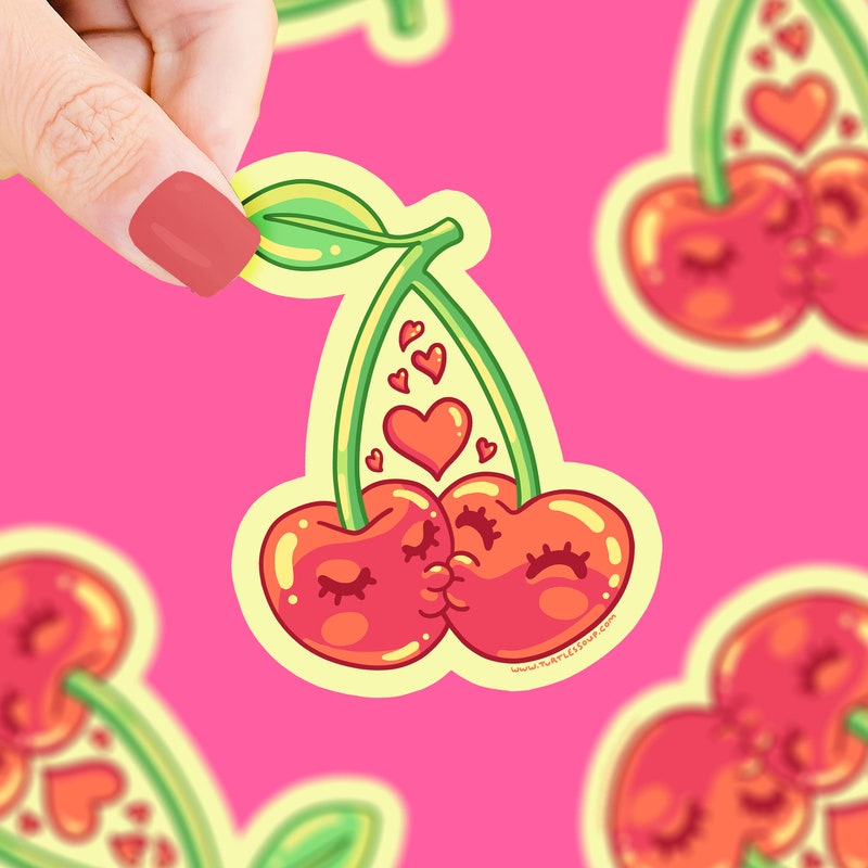 Romantic Kiss Stickers - Etsy