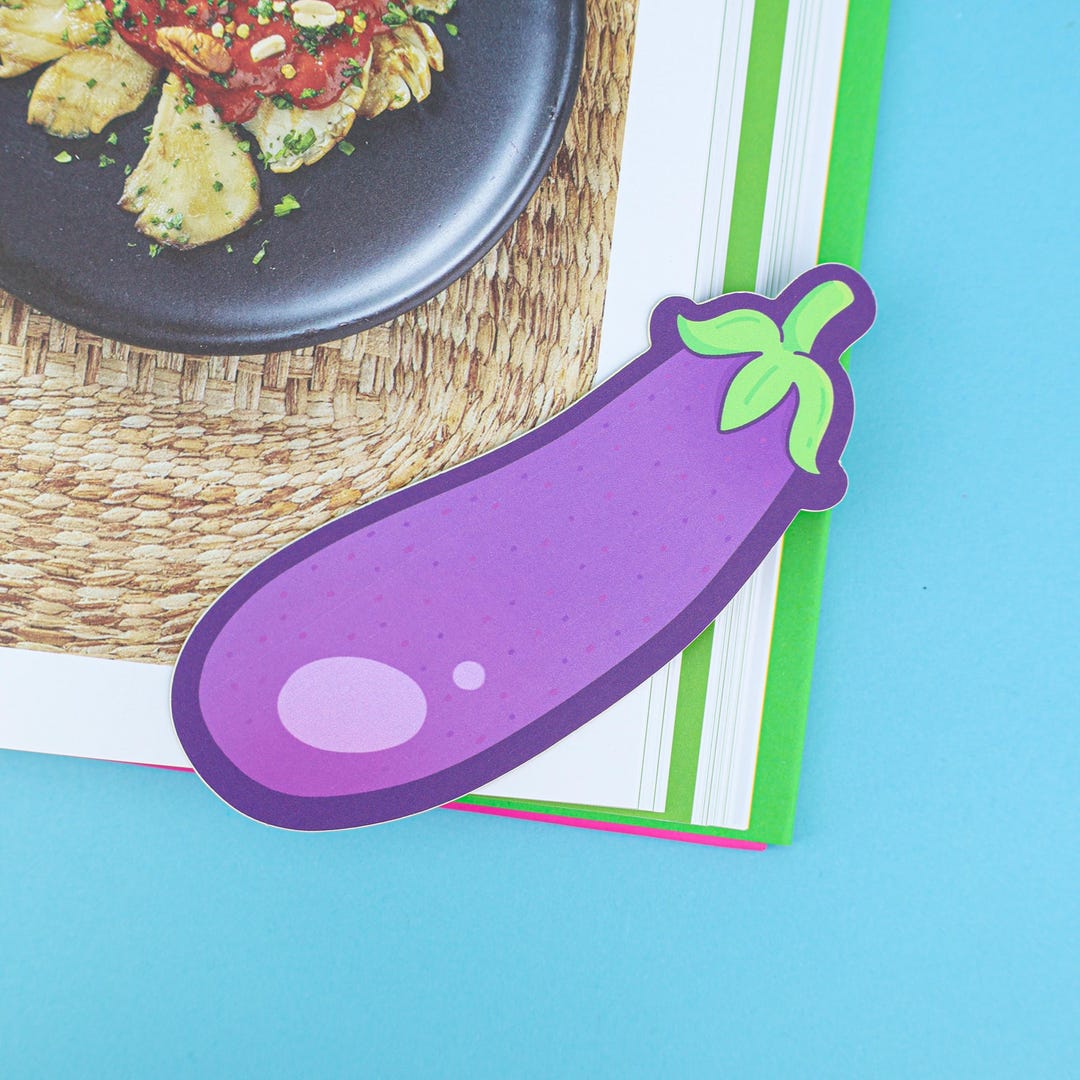 Eggplant Bookmark, Fruit, Bookish, Reader Gift, Foodie, Summer ...