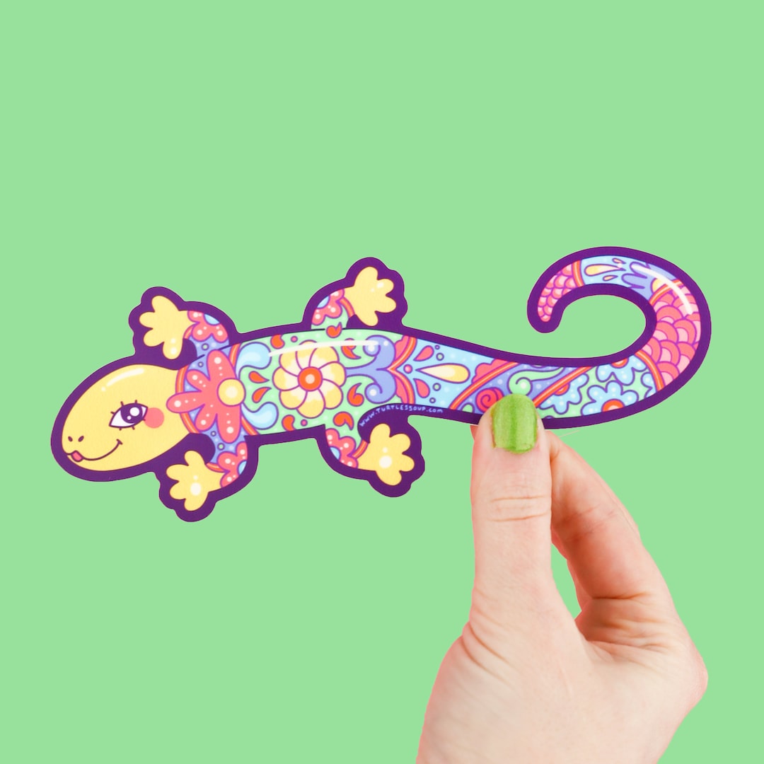 Talavera Lizard Long Sticker, Lizard Sticker, Cute Vinyl Sticker ...