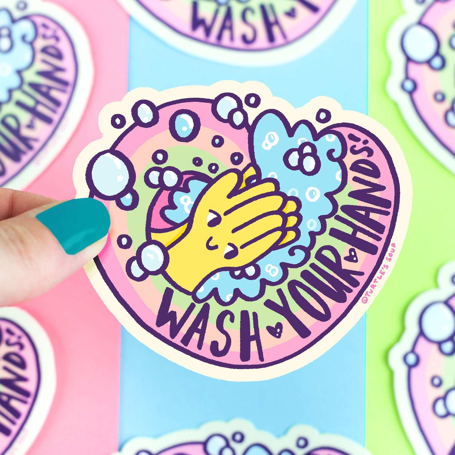 Wash Your Hands Sticker Kids Sticker Personal Hygiene Work - Etsy