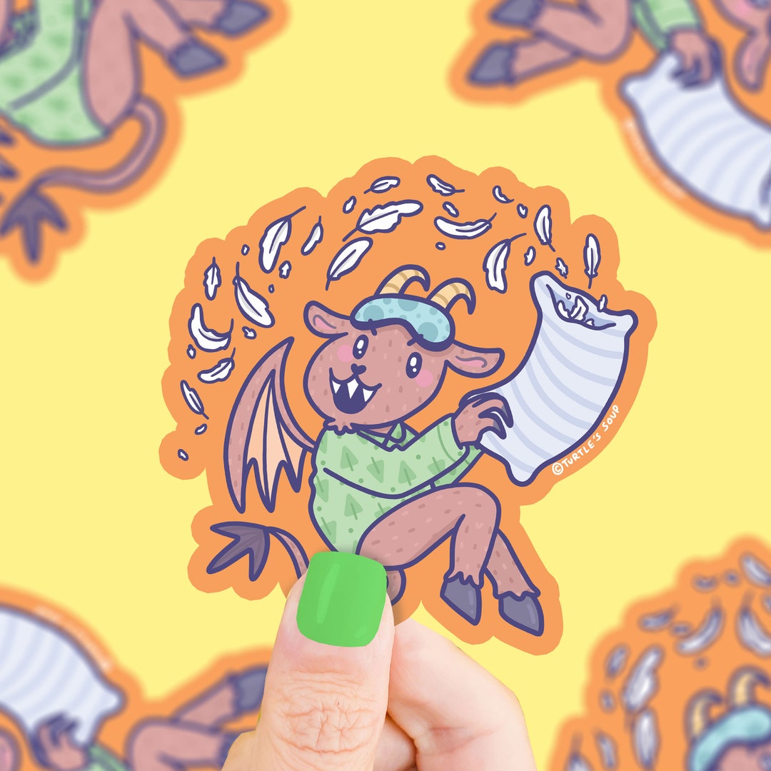 Jersey Devil Cryptid Sleepover Vinyl Sticker - Etsy