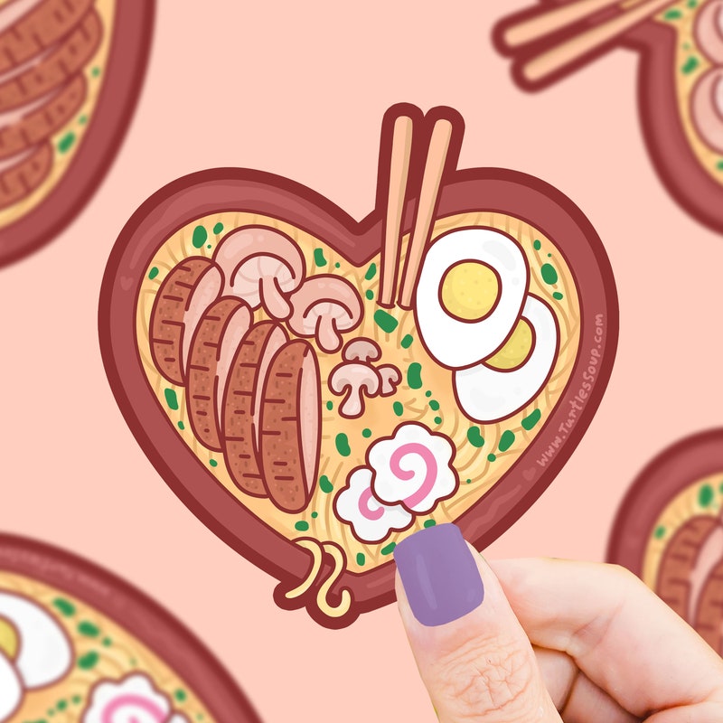 Ramen Valentine Stickers - Etsy
