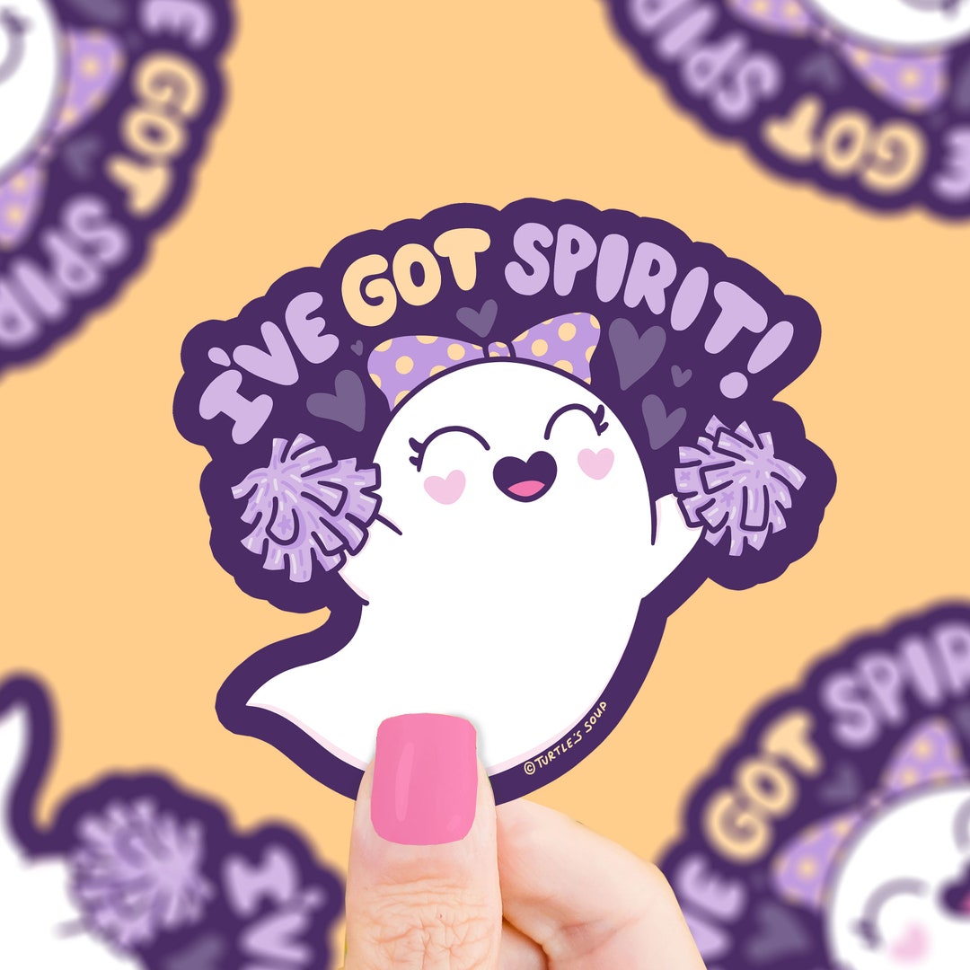I've Got Spirit Cheerleading Ghost Halloween Vinyl Sticker - Etsy