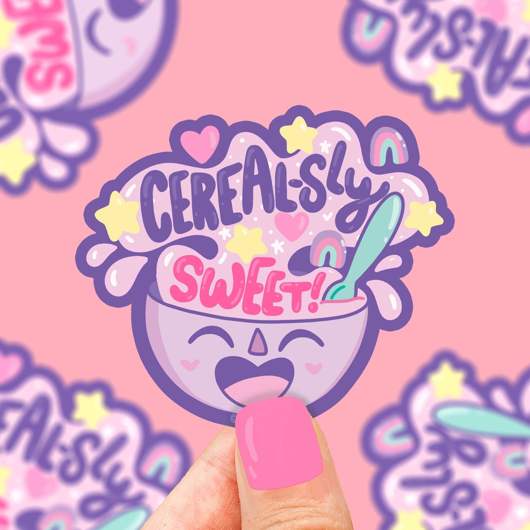 Cereal Sticker, Cereal-sly Sweet, Cereal Box, Cereal Bowl, Milk Sticker ...