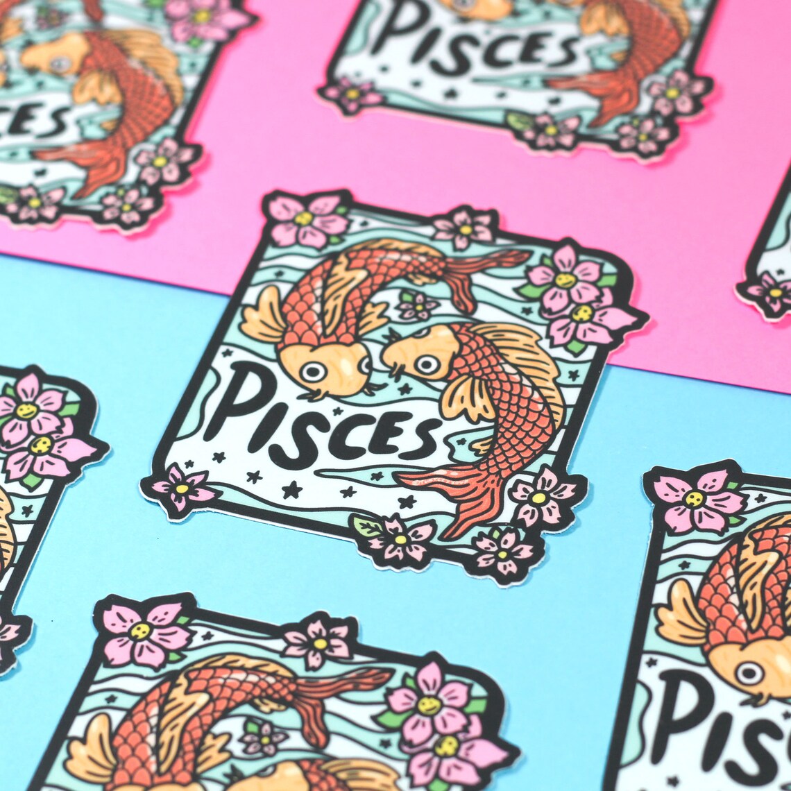 Pisces Vinyl Sticker Zodiac Sticker Waterproof Laptop - Etsy