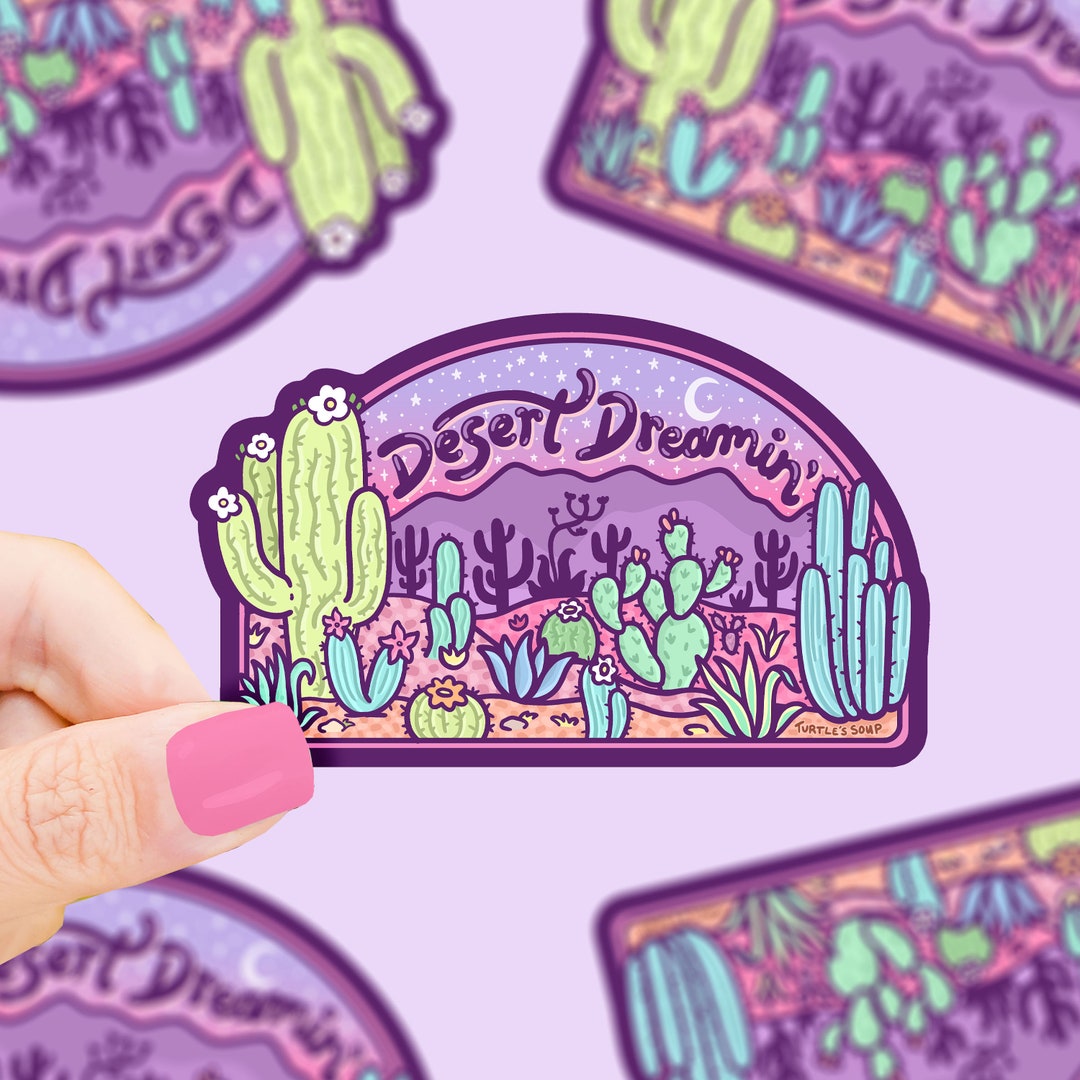 Desert Dreamin’ Sticker, Peaceful, Western Sticker, Desert Lover ...